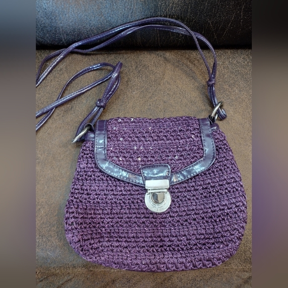 The Sak | Bags | The Sak Small Purple Y2k Eggplant Woven Crossbody ...